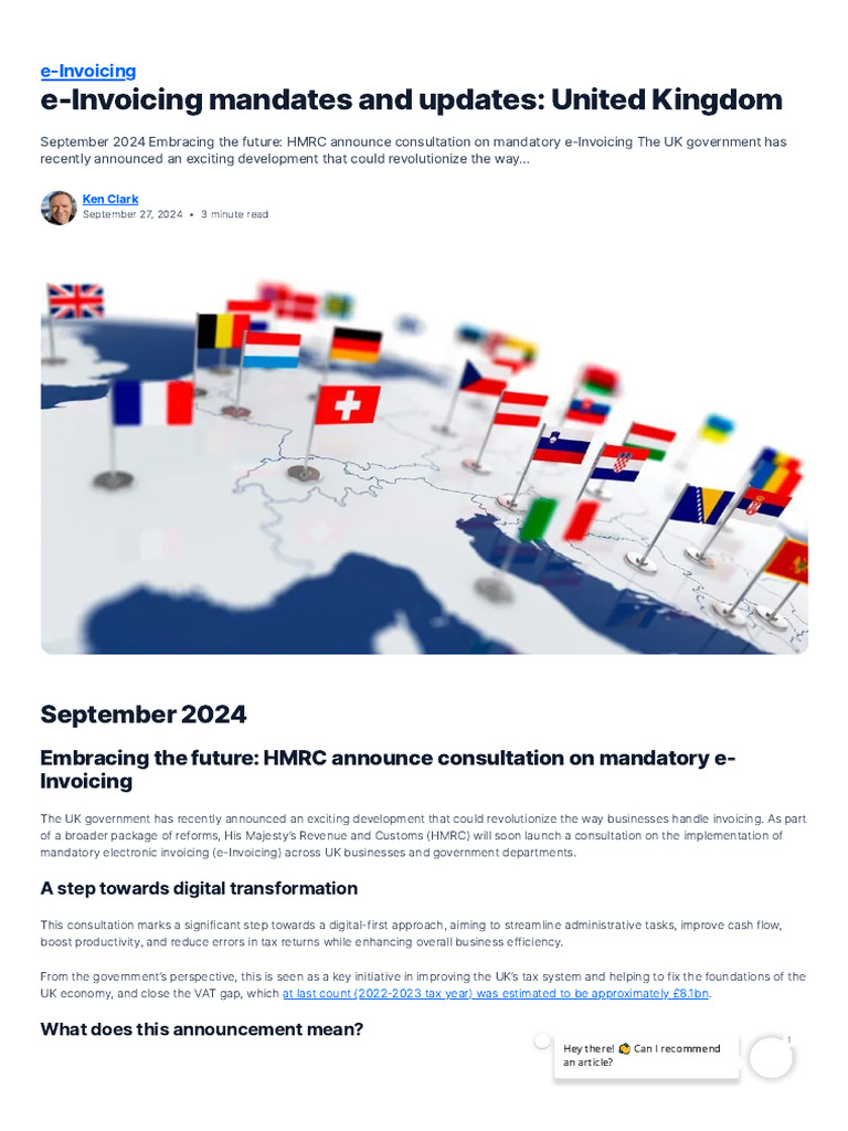 E-Invoicing Mandates and Updates - United Kingdom - OpenText Blogs | PDF