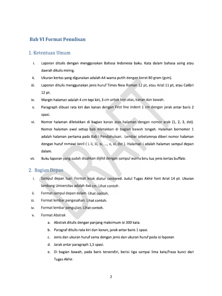 Format Penulisan Skripsi Pdf