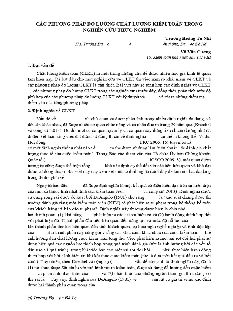 BB_cac_phuong_phap_do_luong_chat_luong_kiem_toan_trong_nghien_cuu_thuc_nghiem_13tr | PDF