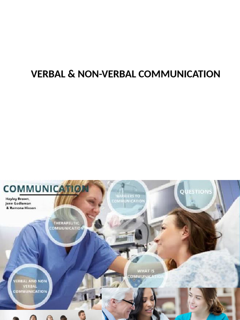 Verbal & Non-Verbal Communications in Health Care Profession | PDF