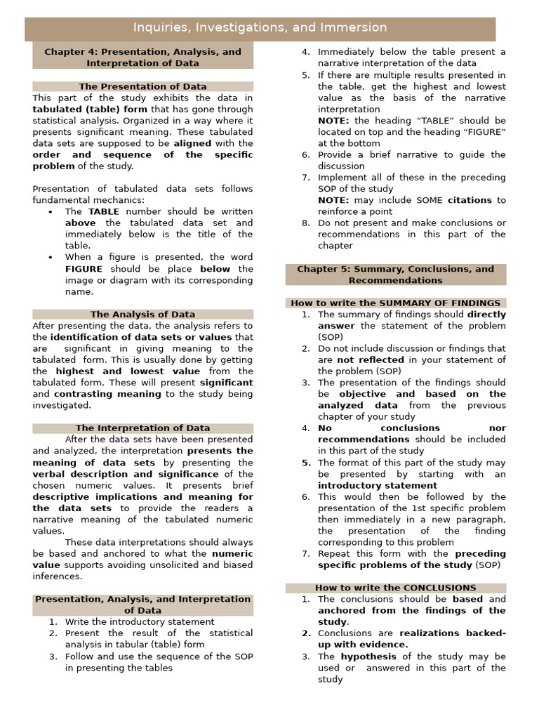 Inquiries Investigation and Immersion | PDF