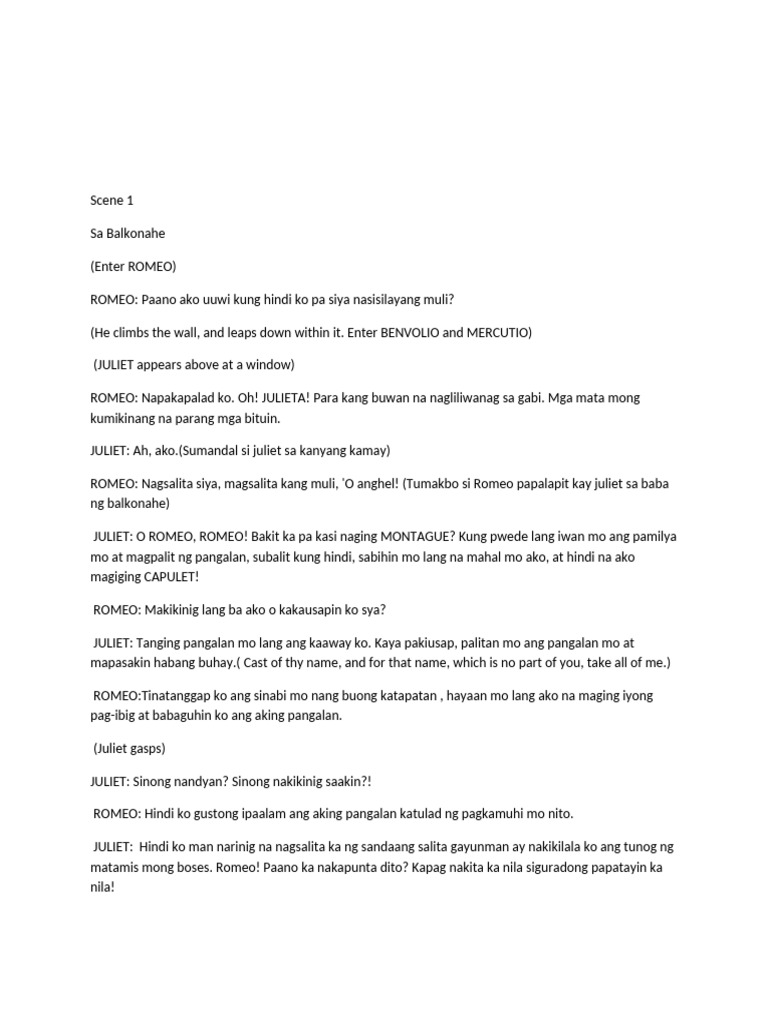 Romeo and Juliet Balcony Scene | PDF | Literary Archetypes | Poetry