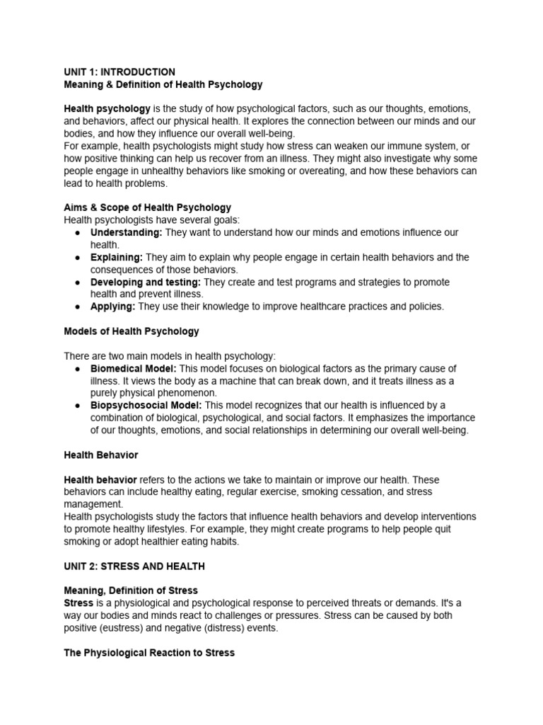 Psychology Notes | PDF