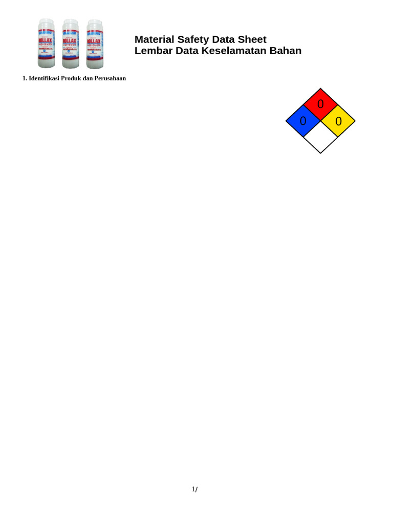 Msds Mizo Rollax | PDF