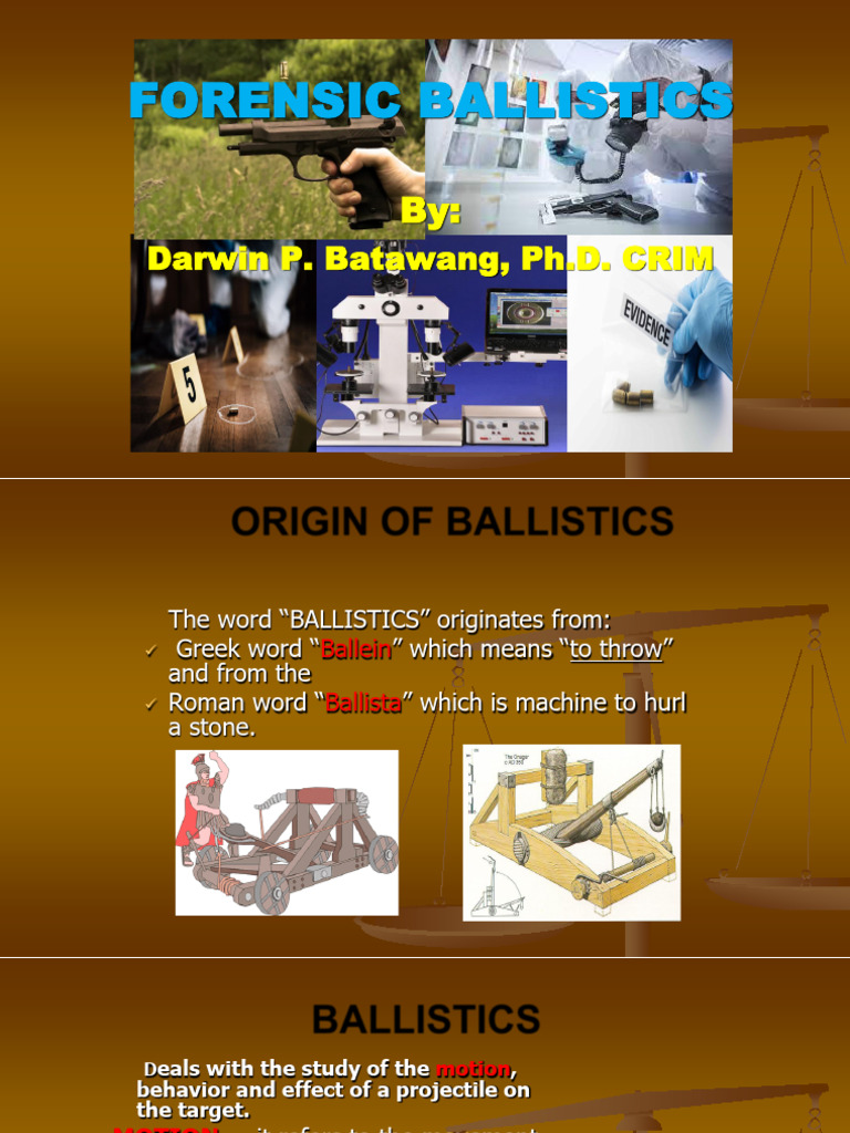 Forensic 6 - Ballistics PDF 1 | PDF