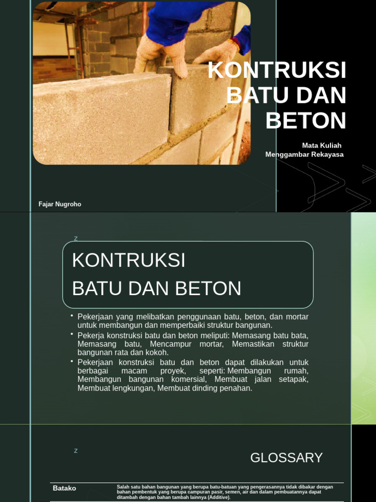 Kontruksi Batu Dan Beton | PDF