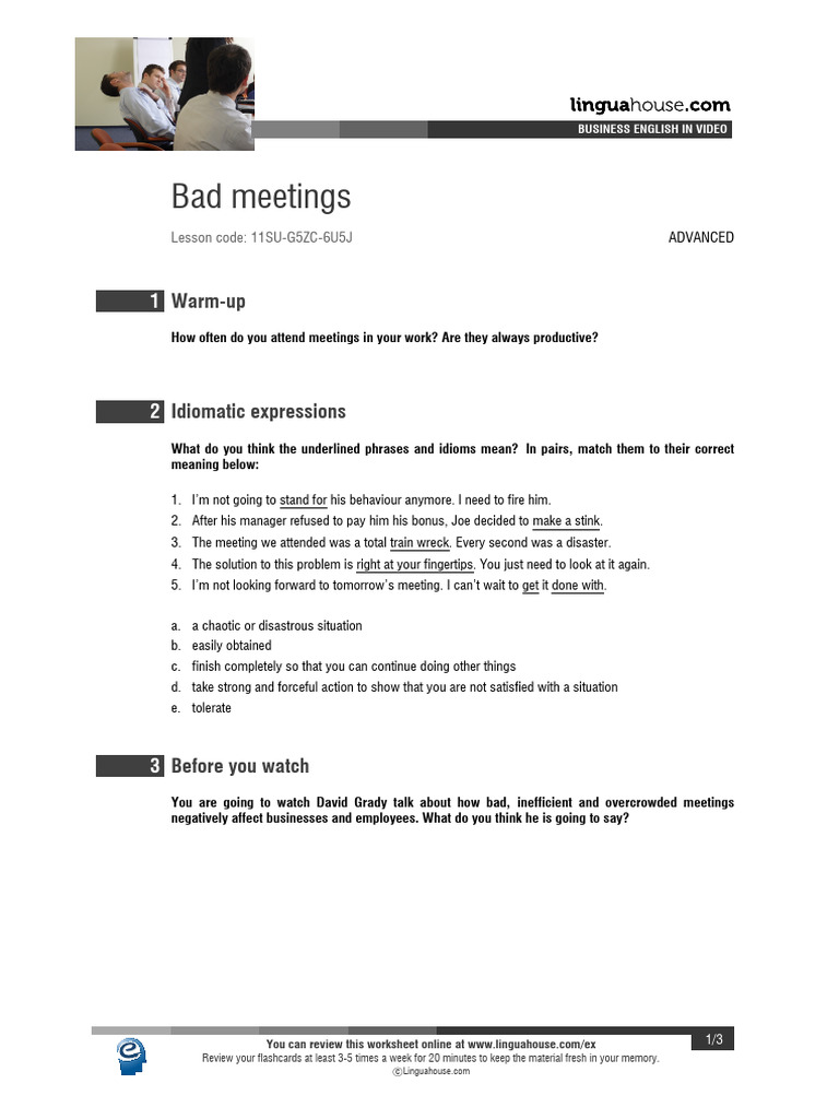 Bad Meetings | PDF