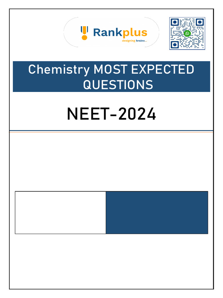 Chemistry Most Expected Question 2024 | PDF