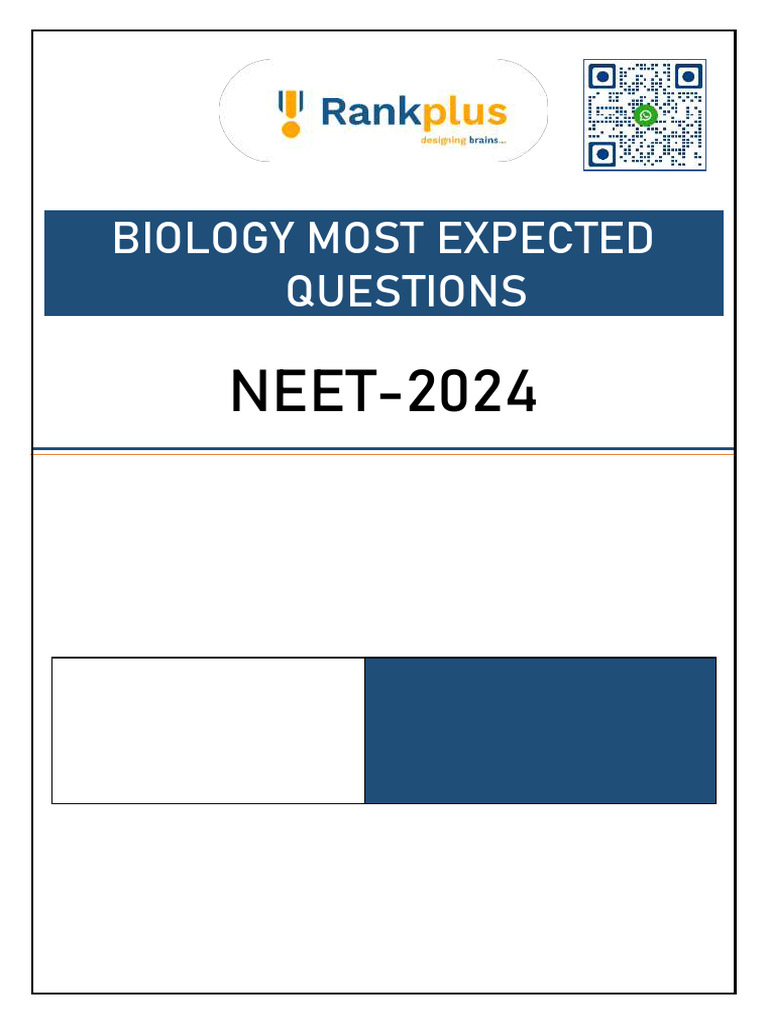 Biology Most Expected Question 2024 | PDF