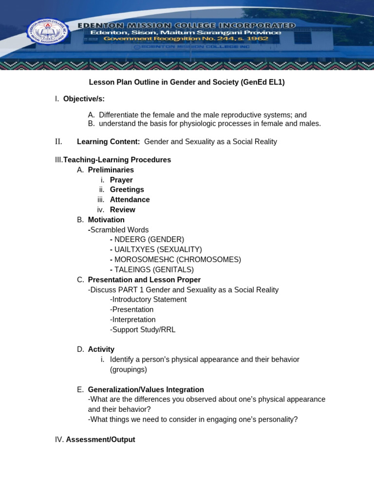 Learning Plan 1. | PDF | Science & Mathematics