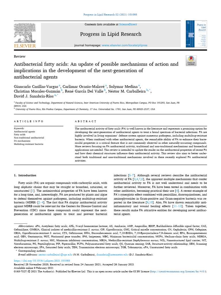 Progress in Lipid Research | PDF