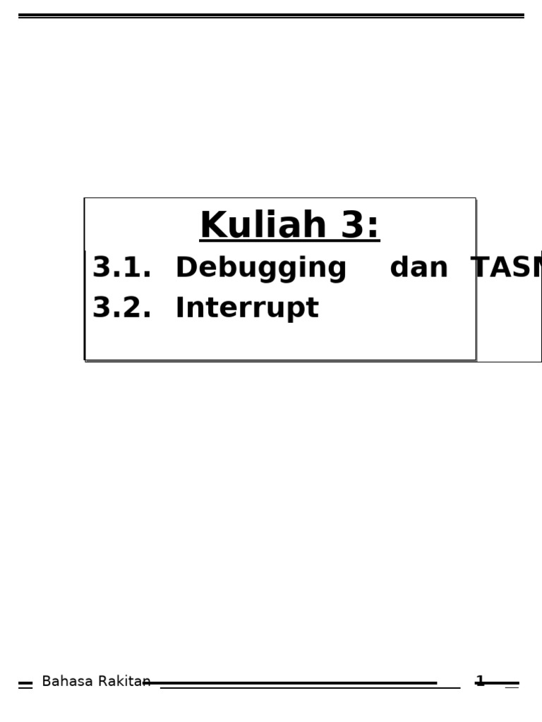 Debugging TASM | PDF