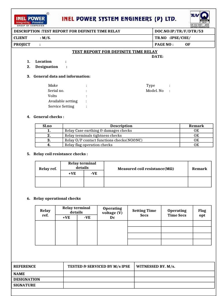 53-DEFINITE TIME RELAY | PDF