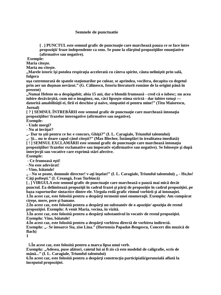 Semnele de Punctuatie | PDF