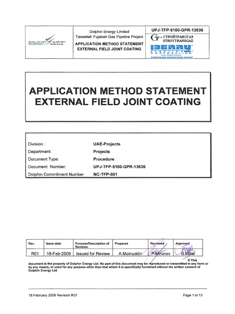 Dolphen Method Statement For HSS | PDF