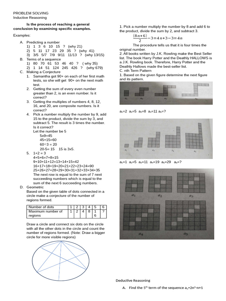 Problem Solving Handouts | PDF