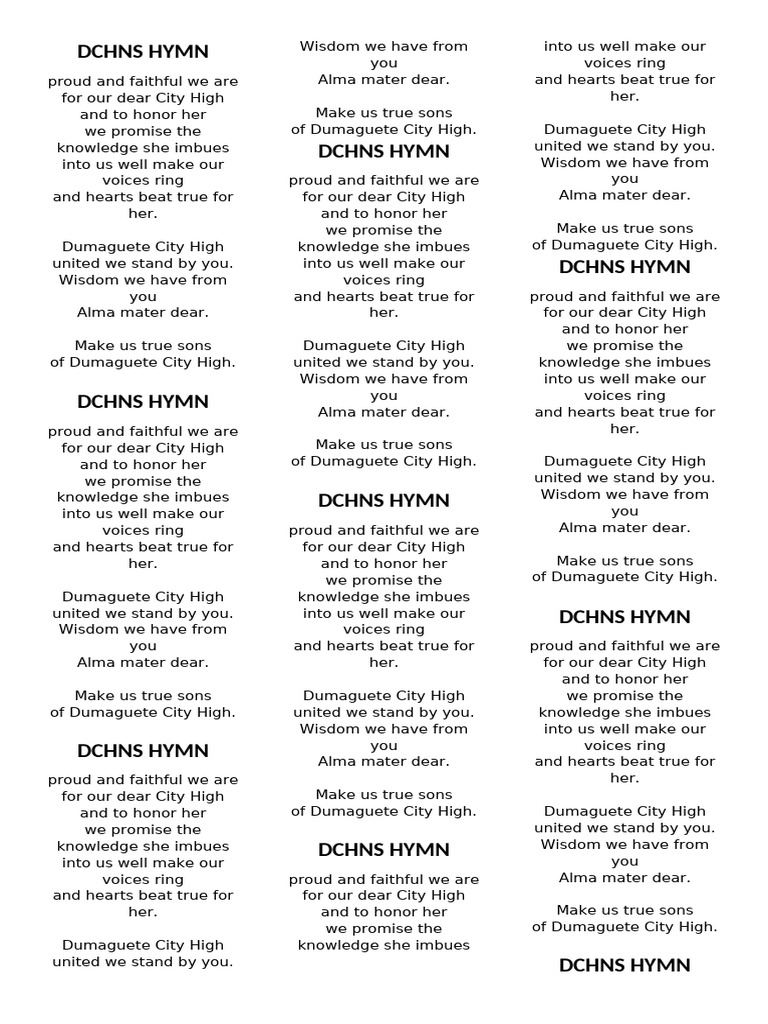 DCHNS HYMN | PDF