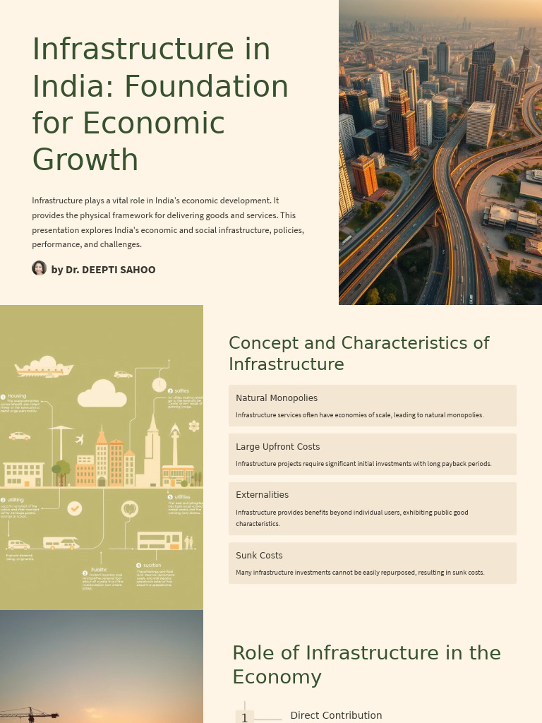 Infrastructure in India Foundation For Economic Growth | PDF