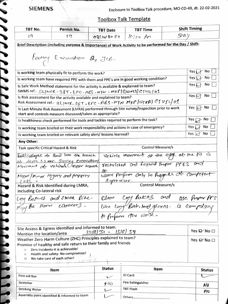 RH-1 LOG-BVAR TBT & PTW 19 | PDF