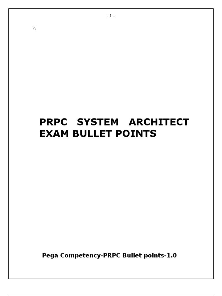 PRPC Certification Bullet Points | PDF | Class (Computer Programming ...