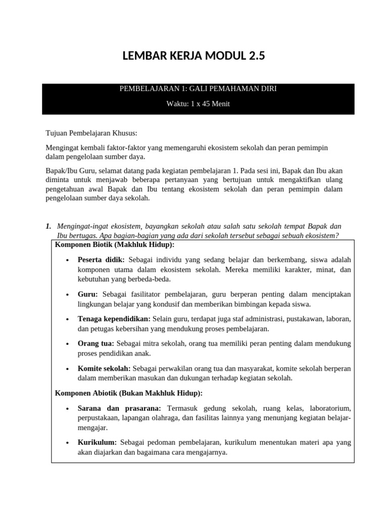 LEMBAR KERJA MODUL 2.5 - Rizki Ruskandi | PDF