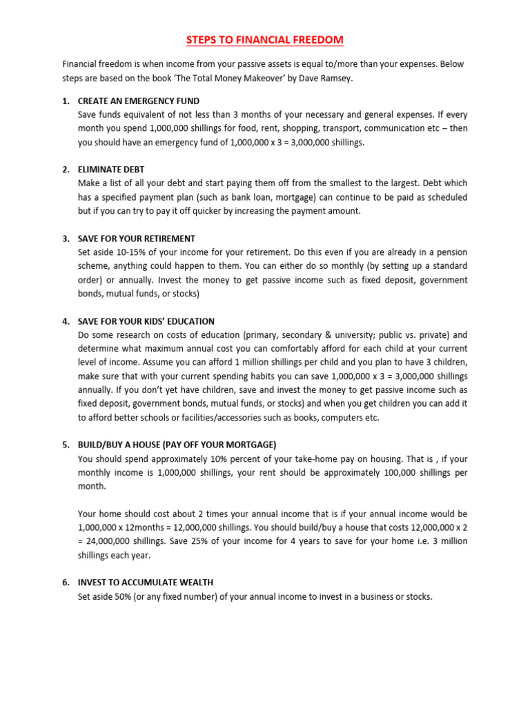 Financial Freedom & Cashflow Management | PDF