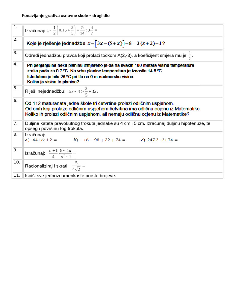 Vježba Za Inicijalni Ispit 1thk | PDF