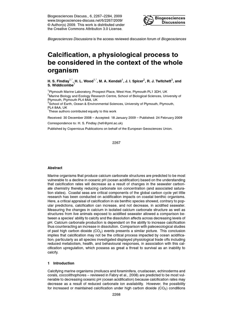 Calcification, A Physiological Process To Be Considered in The Context ...