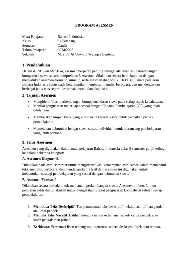 7 Program Asesmen | PDF