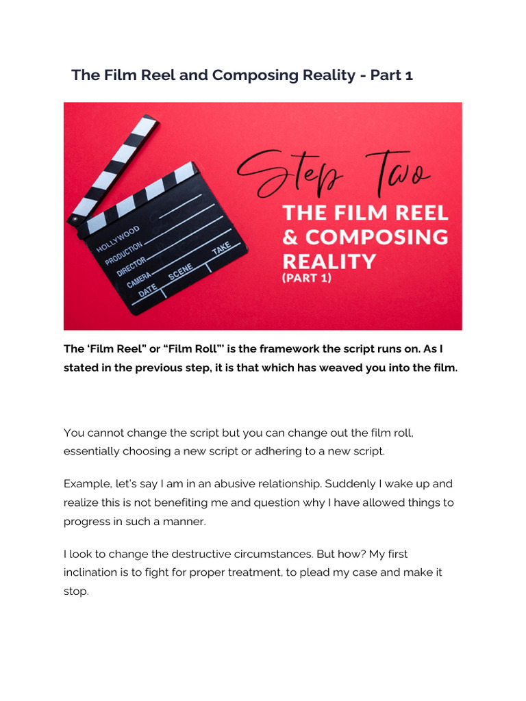 The Film Reel and Composing Reality | PDF