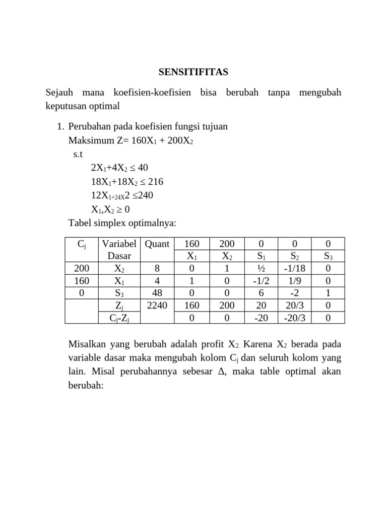 METODE SENSITIFITAS | PDF