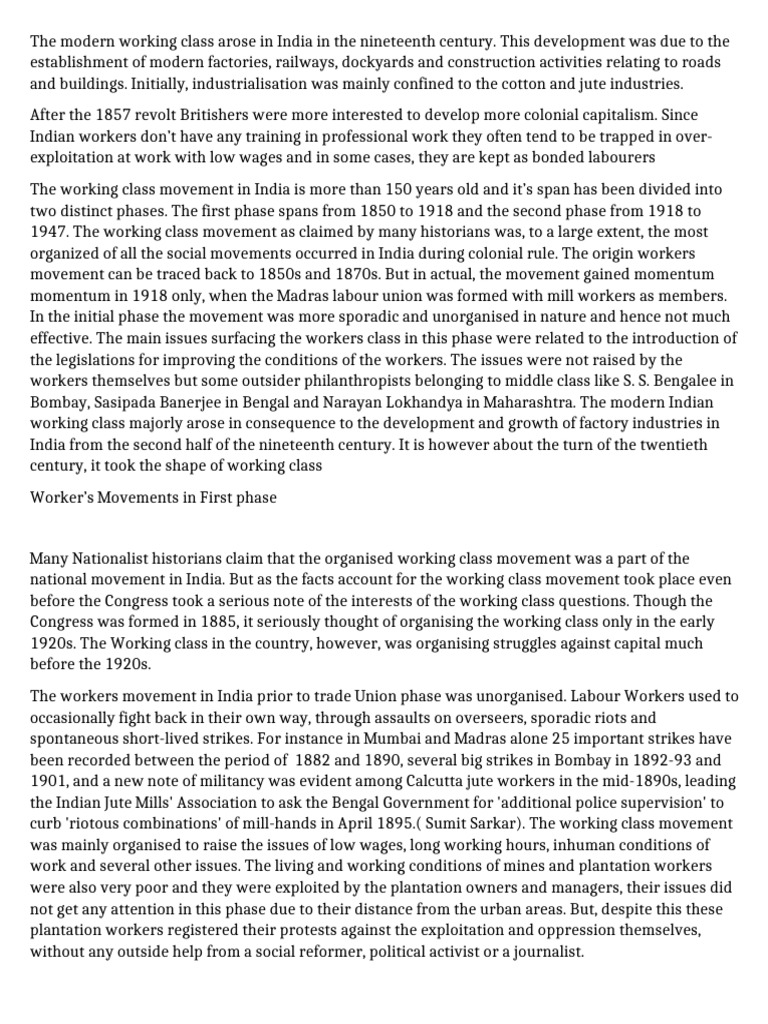 worker movement | PDF