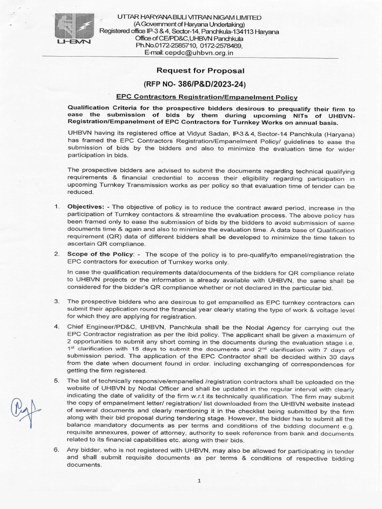 EPC Cont Policy | PDF