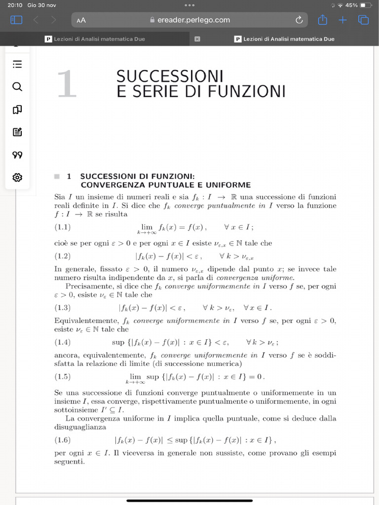 Successioni e Serie Di Funzioni | PDF