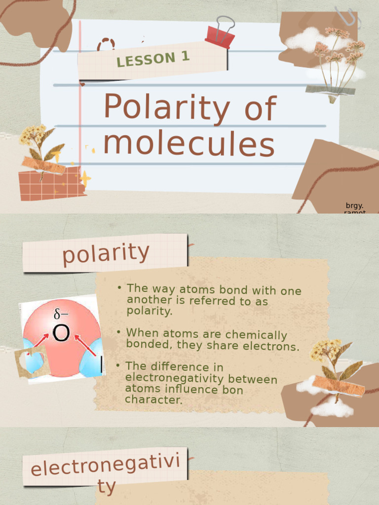Polarity of Molecules | PDF