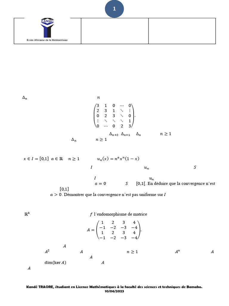 Corrigé Eamac Ing 2023 | PDF