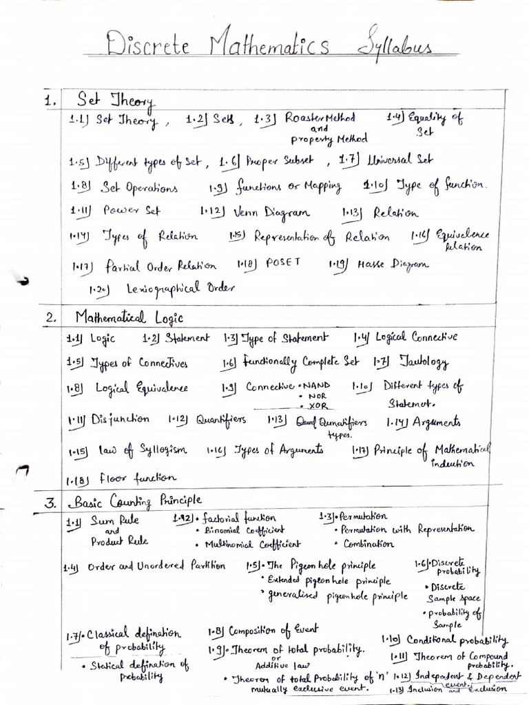 Discrete Mathematics | PDF