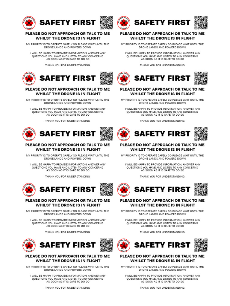Avery5371 DPAC Safety Card EN v2 | PDF
