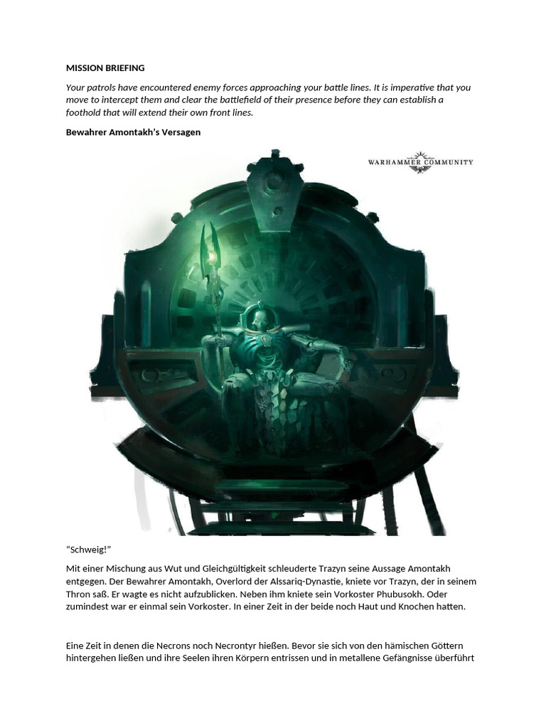 Necrons - Sweep & Clear - Interlude | PDF