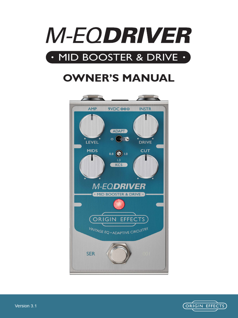 Origin Effects M EQ DRIVER Owners Manual V3 1 | PDF