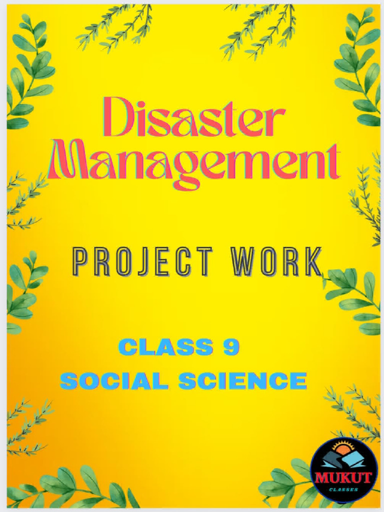 9 SST Project Disaster Management | PDF