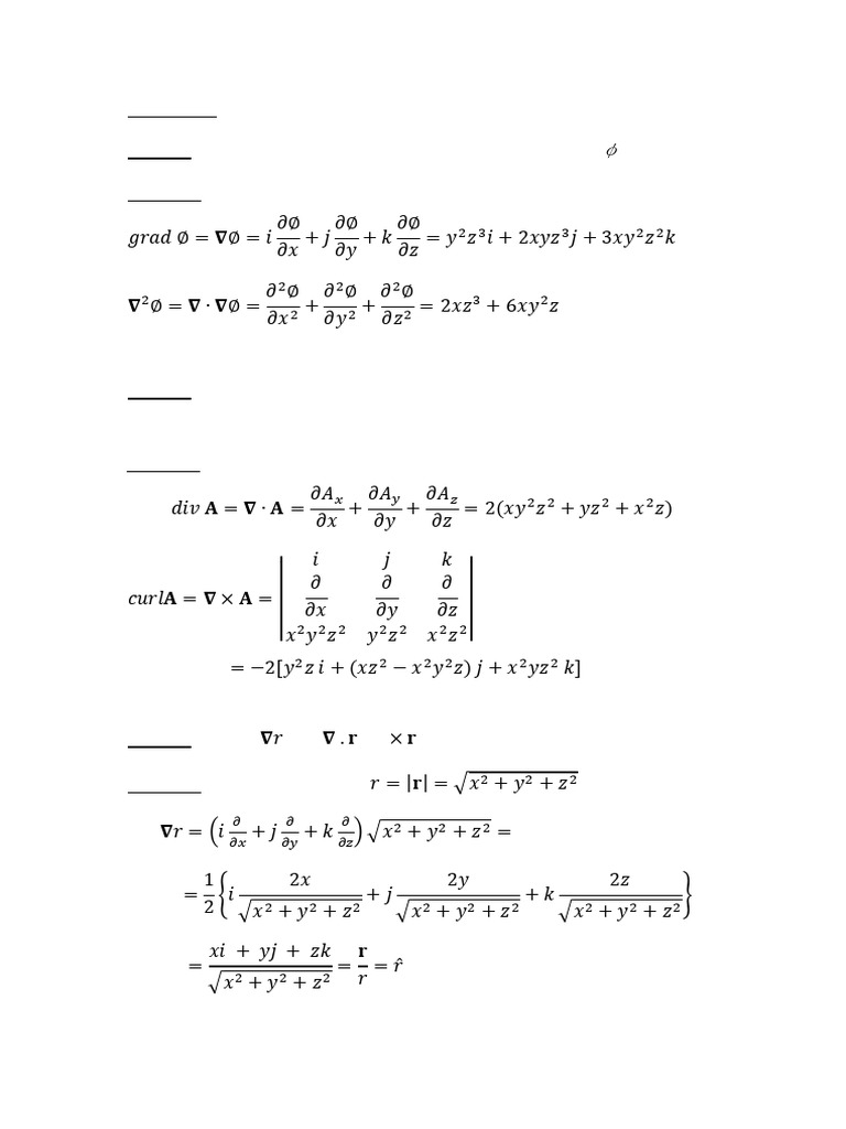 Vector Analysis Problems - 240923 - 132737 | PDF | Physics | Theoretical Physics