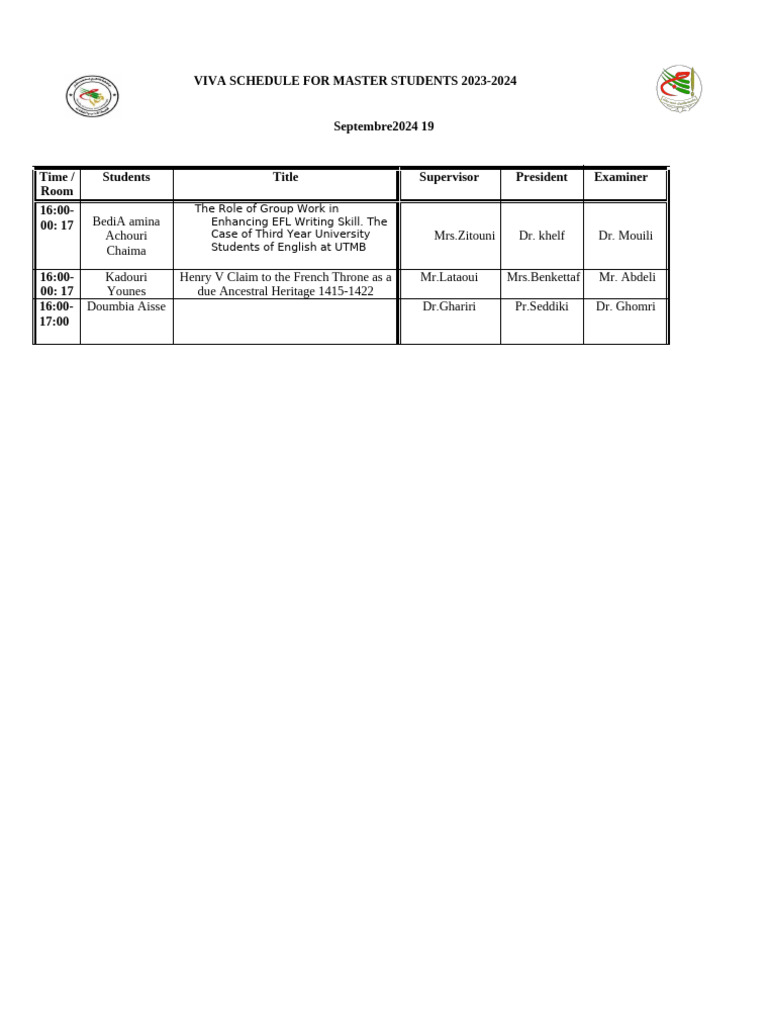 planning soutenance | PDF