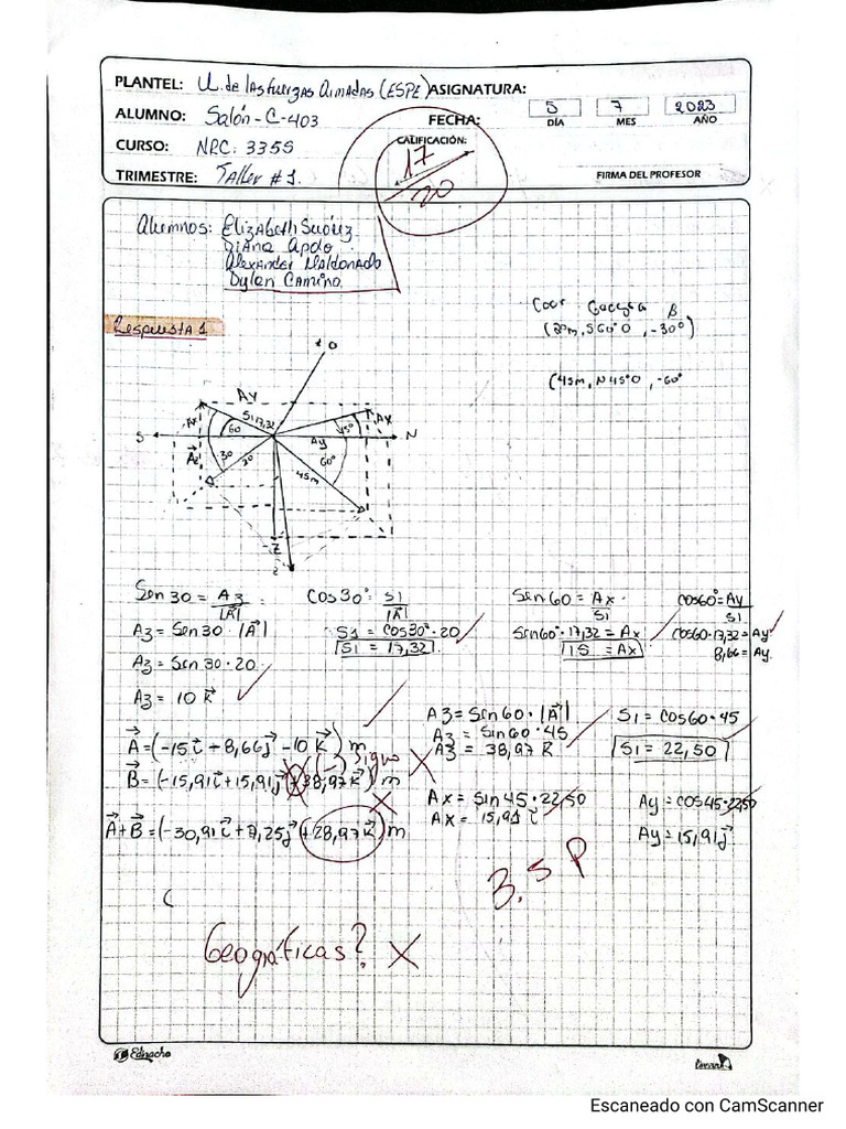 taller #1 fisica 3355 | PDF
