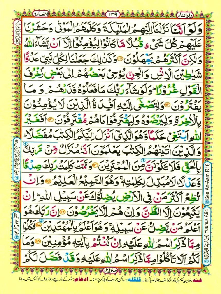 Quran Pak Parah No 8, Colour Coded Quran Juz 08 | PDF | Cooking, Food ...