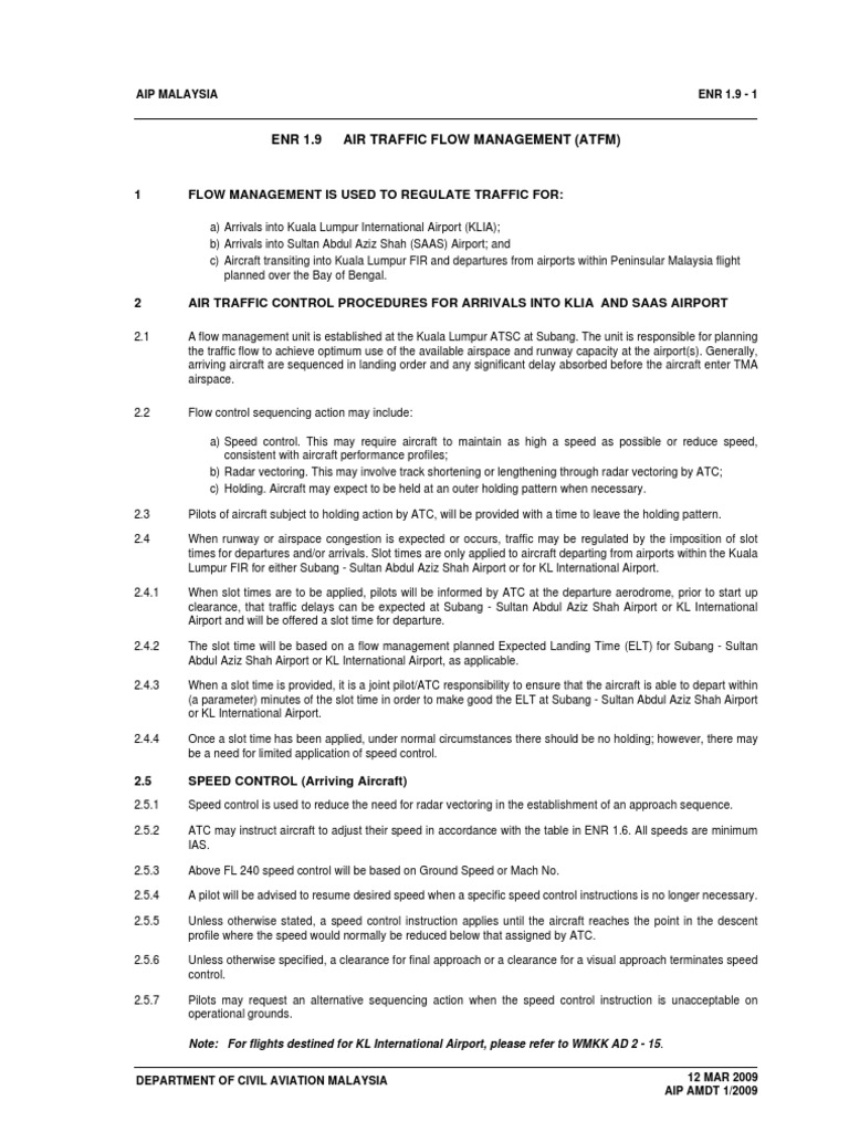 Air Traffic Flow Management (ATFM) | PDF | Air Traffic Control ...