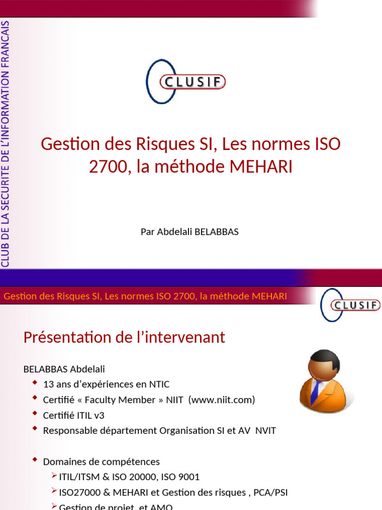 Mehari Iso27000 Gestion Des Risques v0.2 | PDF