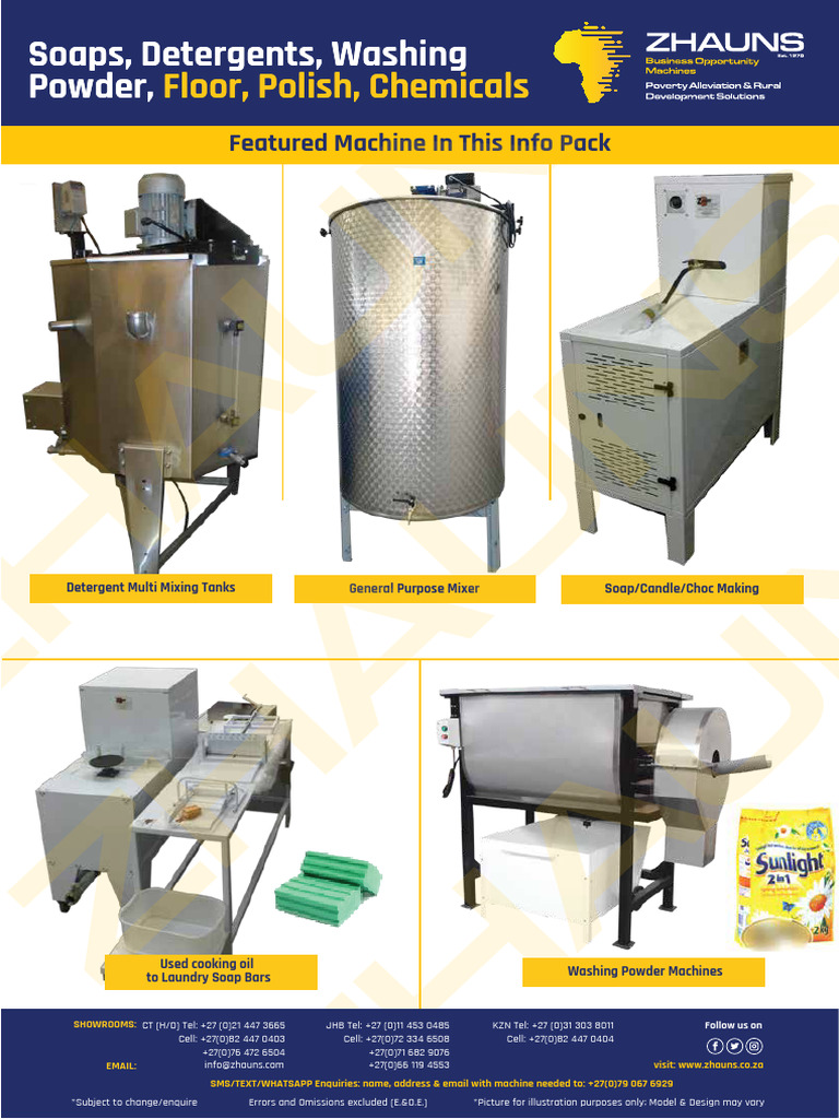 Detergent Mixing Machines Overview | PDF | Detergent | Soap