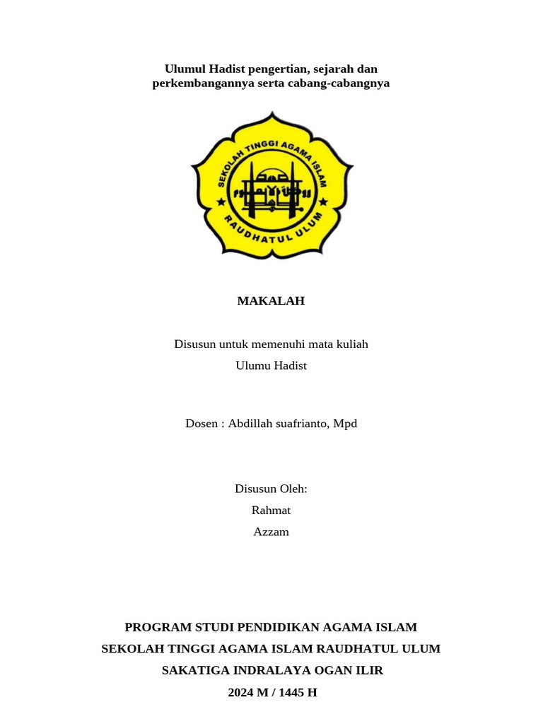 Makalah Rahmatullah | PDF
