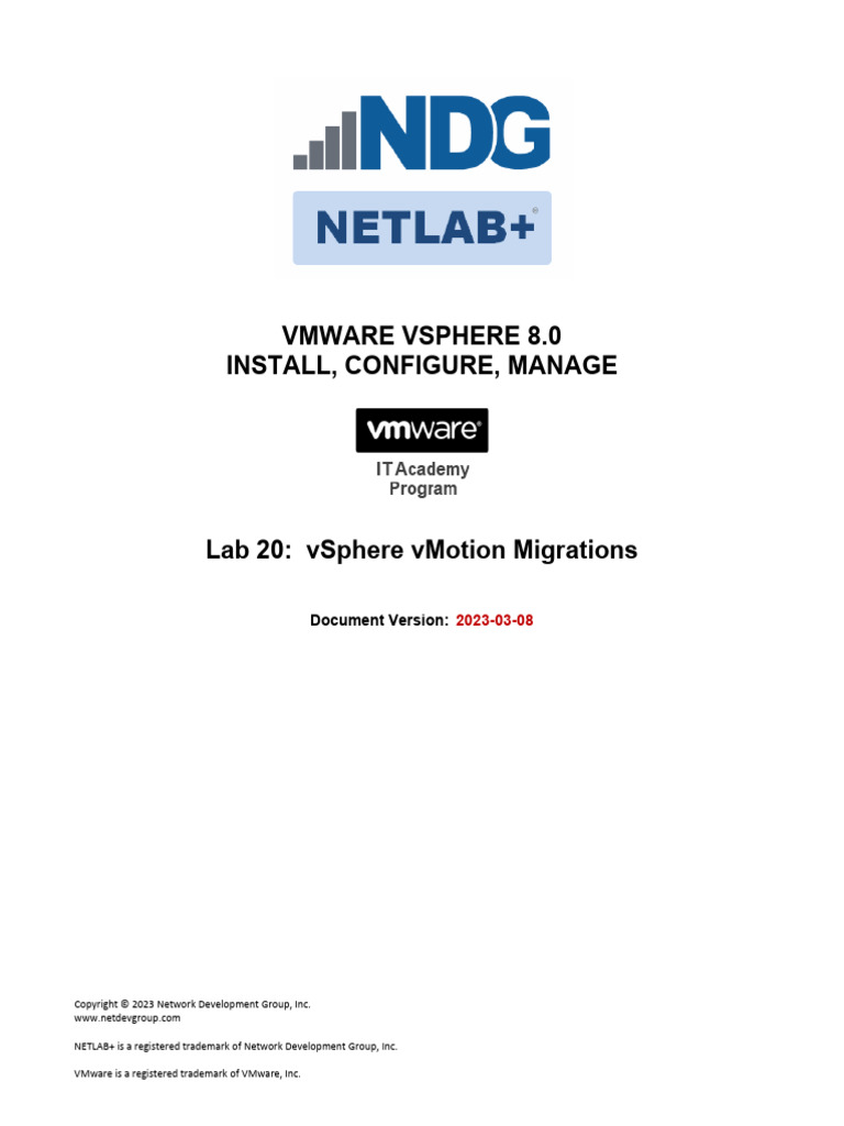 vSphere_ICM_8_Lab_20 | PDF